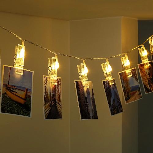 Led Photo Clip String Lights - 10 LED | Fairy Lights With Photo Clips