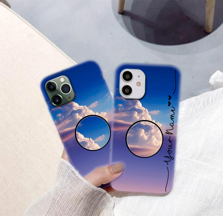 Cloudy Eve Trending Phone Case with Name | Designer Mobile Cover