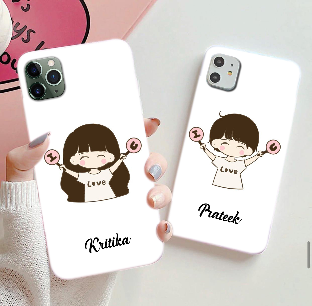 Love is Everywhere Couple Mobile Case | Mobile Cover For Couples