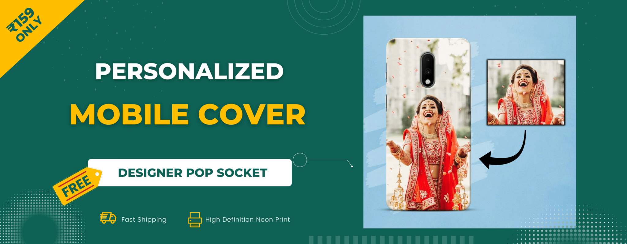 Customized Mobile Cover Printing Online - Photo Mobile Cover @ ₹159